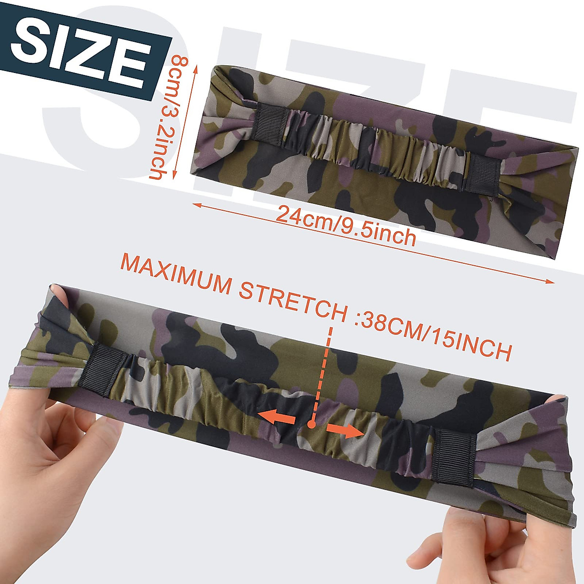 SUNLAND Workout Headbands for Men 3 Pack Sweat Bands Headbands Men Sports Headband for Running Cycling Basketball Yoga