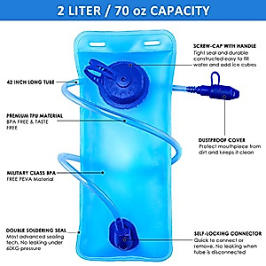 Light Hydration Backpack with 2L Water baldder Lightweight Hydration Packs Rucksack Water Backpack for Running Hiking Camping Skiing Cycling Daypack (Green)