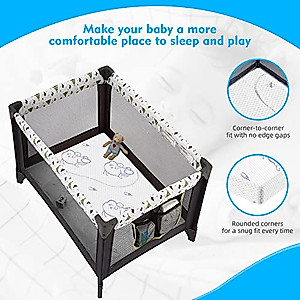 Alwytlon Pack n Play Mattresses, Pack and Play Mattress Pad, Playard Mattress Memory Foam, Portable Toddlers Mattress Firmness Featuring Soft Removable Washable Outer Cover(38"x26"x2.4")