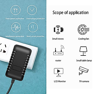 SLLEA 18V 1A AC/DC Adapter Power Supply Cord Cable Charger with OD: 5.5mm x ID: 2.1mm Barrel Round Plug Tip 18.0V Series 18VDC 1000mA Fits 800mA 750mA 500mA 400mA 300mA 200mA 100mA