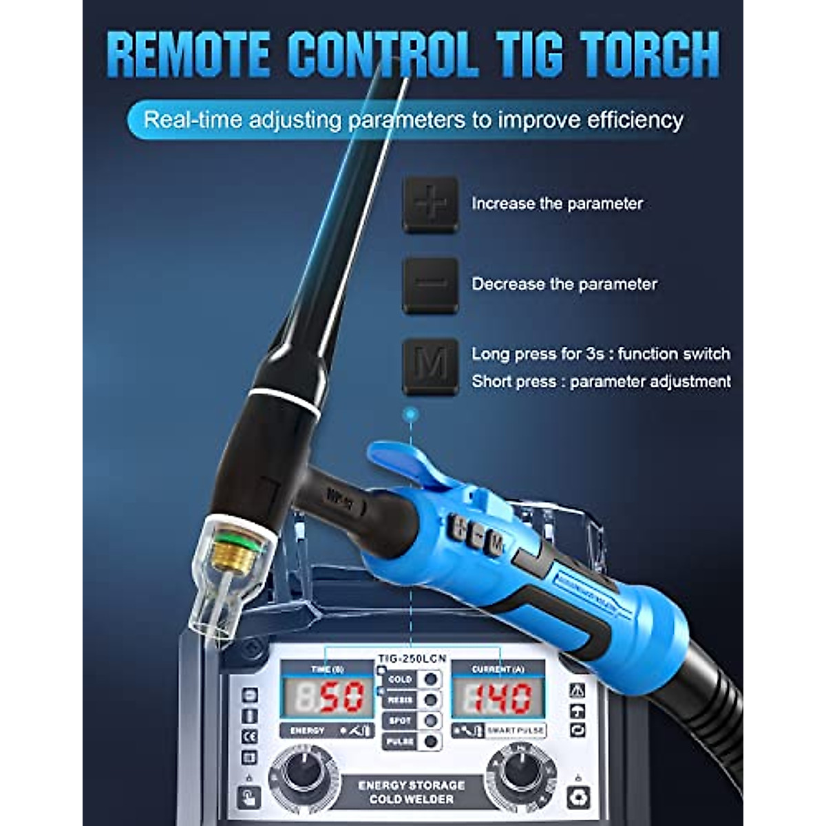 ANDELI TIG Welder 220V Energy Storage Cold Welding Machine with Hot/Cold/TIG Pulse Cold TIG Welding Machine TIG-250CLN