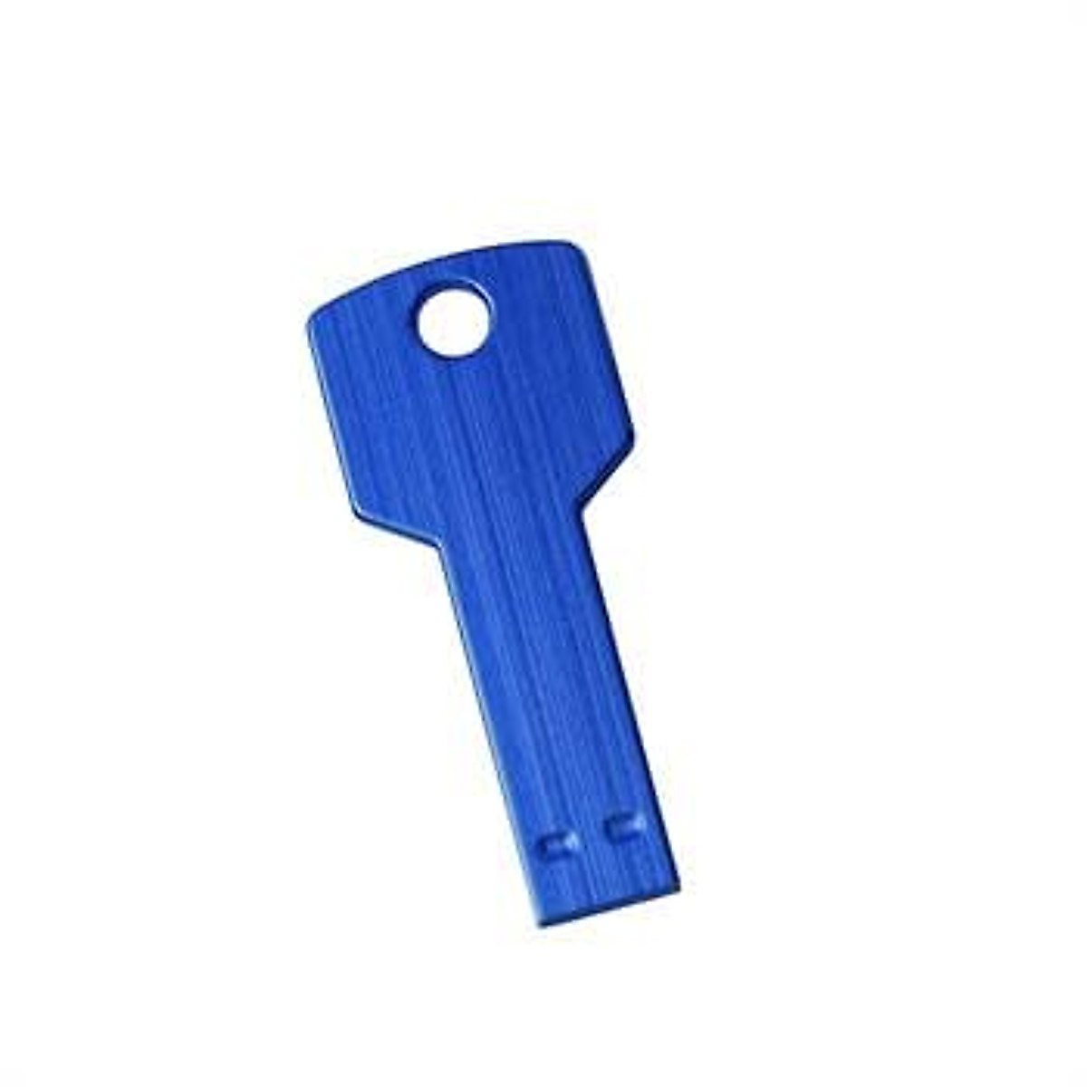Lot 5 USB Flash Drive 2GB Memory Pen Stick Wholesale Key Shape Bulk Pack (2GB, Blue)