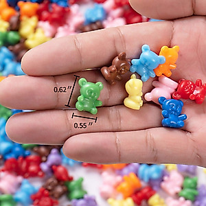 Zalmoxe Counting Bears Pre-School Math Skills Manipulatives for Color Recognition Sorting Matching Learning Number Homeschool Educational Toys for Kids(10 Colors)