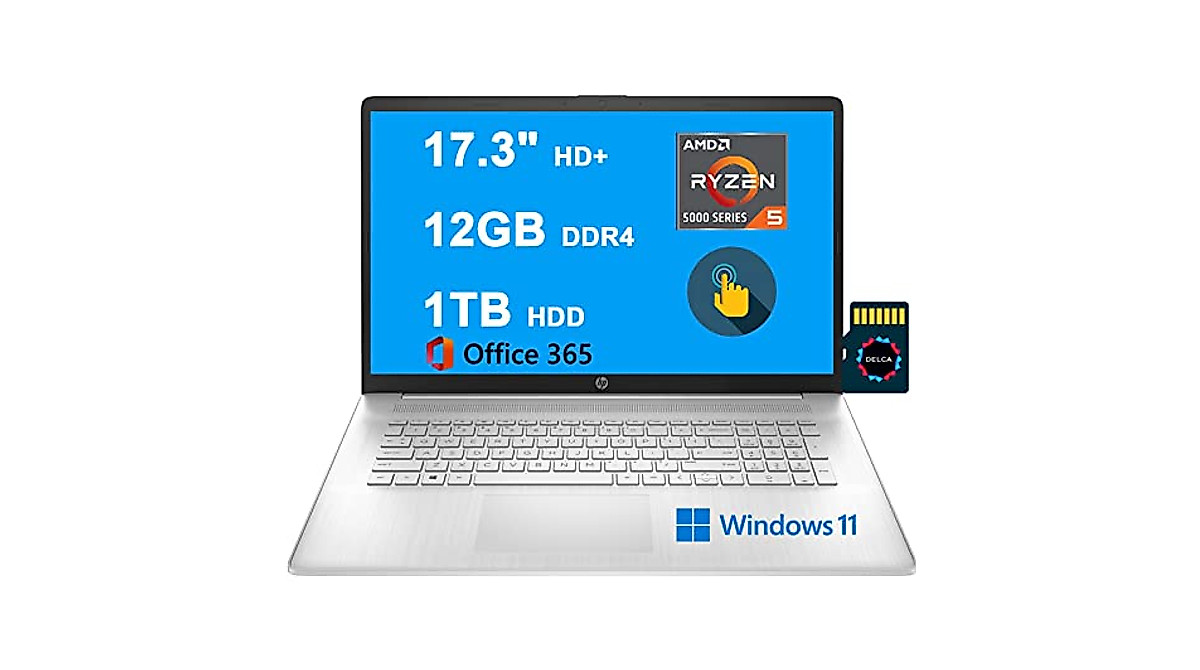 HP 17" Touchscreen Laptop - Ryzen 5, 12GB RAM, 1TB HDD, Win11