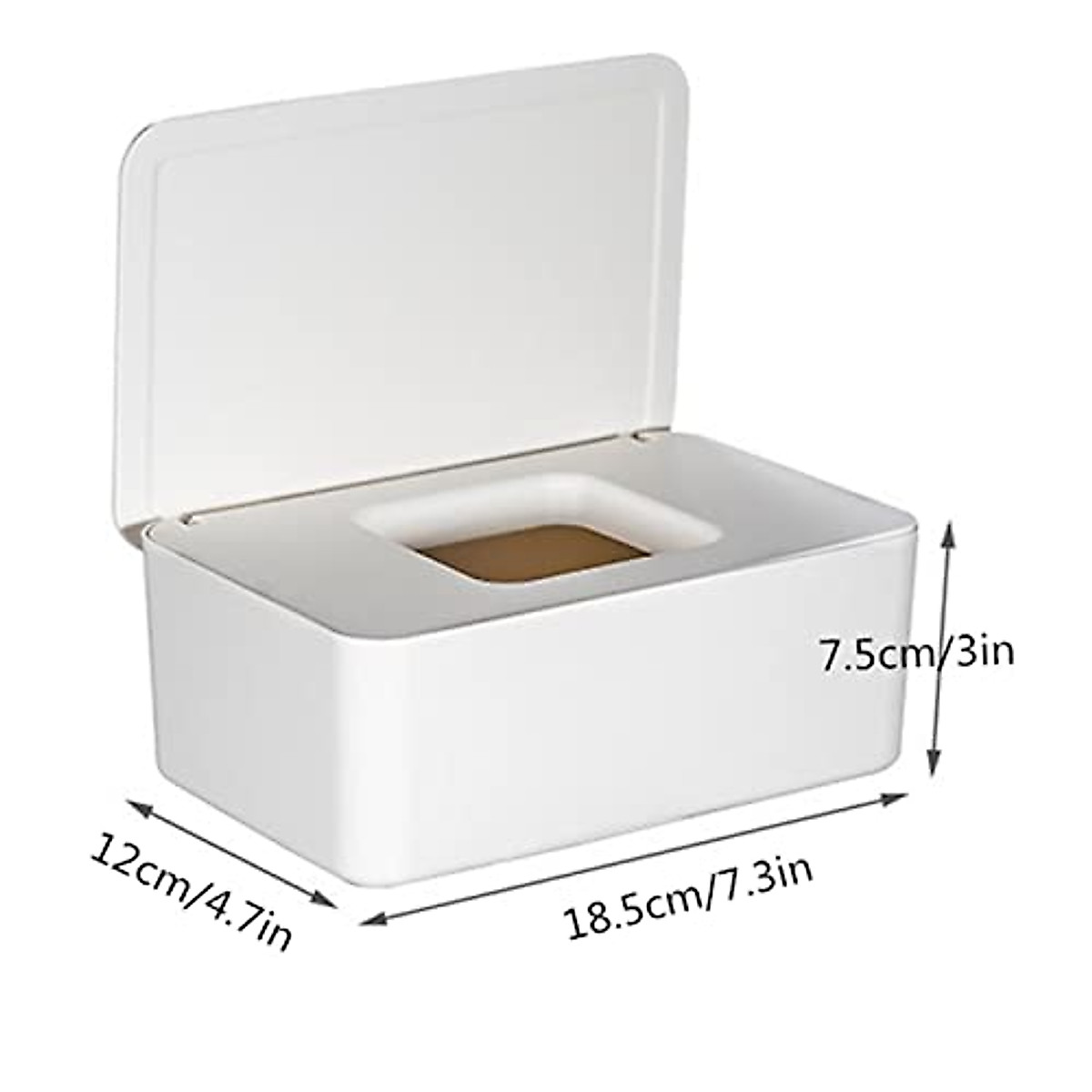 Wipes Dispenser Holder,Tissue Storage Box Case Wet Baby Wipes Case Baby Wipe Holder with Lid for Home Office Desk, Dorm, Kitchen, Washroom, Vanity (White+Pink)