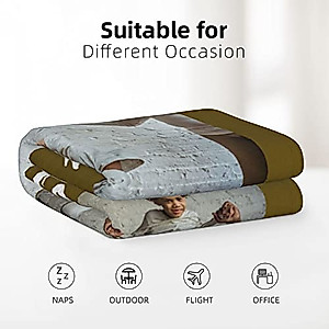 Personalized Blankets for Adults Custom Flannel Blanket with Picture Photos Text-Customizable Blanket as Gifts for Mom Father New Mom Best Friend Family for Wedding Birthday Anniversary 40"X30"