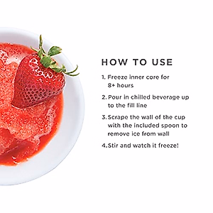 ZOKU Original Slush and Shake Maker, Slushy Cup for Quick Frozen Homemade Single-Serving Slushies, Fruit Smoothies, and Milkshakes in Minutes, BPA-free, Red