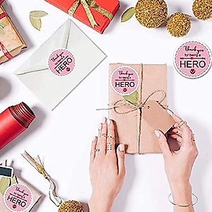 Nurse Week Stickers Healthcare Workers Thank You for Being A Hero Stickers 1.5" - Nurse Nursing School Essential Workers Gifts CNA Appreciation Themed Thank You Stickers Stickers Envelope Seals 500Pcs