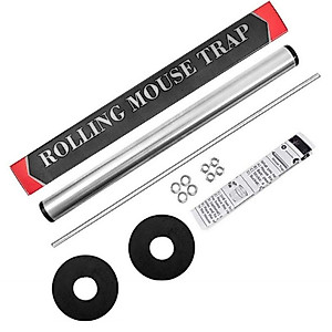 Odesos 2X Double Ring Rolling Mouse Trap, Live Catch and Release Bucket Spin Roller with Two Rings for Mice Rats Rodents. Humane. Auto Reset. Safe for Children and Pets Works Outdoors and Indoors