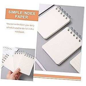DEPILA 8 pcs Convenient Products Blank Memo Grid School Notepad Portable Pads Office Studying Ring Notebooks Flash Card Writing White Cards Note Notebook Student Pocket Paper Ruled Study Note pad