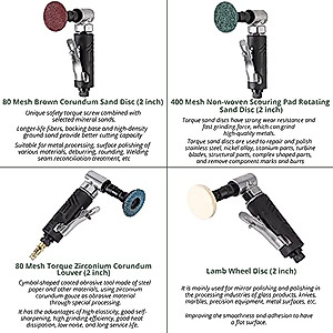 EYPINS Air Grinder,Compressed Air Angle Die Grinder 90 Degree Mini Sander Grinder Polisher Tool Set for Contour Grinding, Polishing, Milling