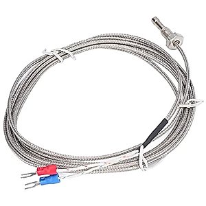 Screw Probe Temperature Sensor J Type Thermocouple 2 Meters Cable Temperature Range: 0~750℃ WRNJ-M6