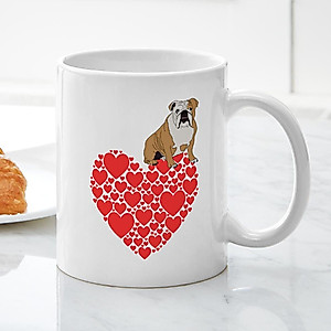 CafePress Bulldog Heart Ceramic Coffee Mug, Tea Cup 11 oz