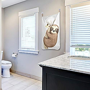 Blueangle Baby Sloth Laundry Hamper,Foldable Hanging Storage Basket,Portable Space Saving Storage Bag