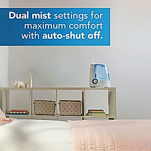 Vicks Warm Mist Humidifier, Small to Medium Rooms, 1 Gallon Tank – Vaporizer and Warm Mist Humidifier for Baby and Kids Rooms, Bedrooms and More