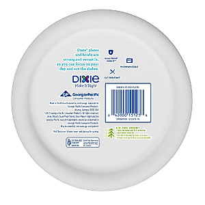 Dixie Everyday Paper Plates, 6 7/8", Dessert or Snack Size Printed Disposable Plates, 50 Count (Pack of 1