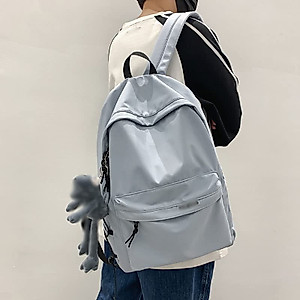 DINGZZ Solid Color Women Rucksack Large School Backpack College Student Travel Backpacks (Color : D, Size : 32 * 14 * 45CM)
