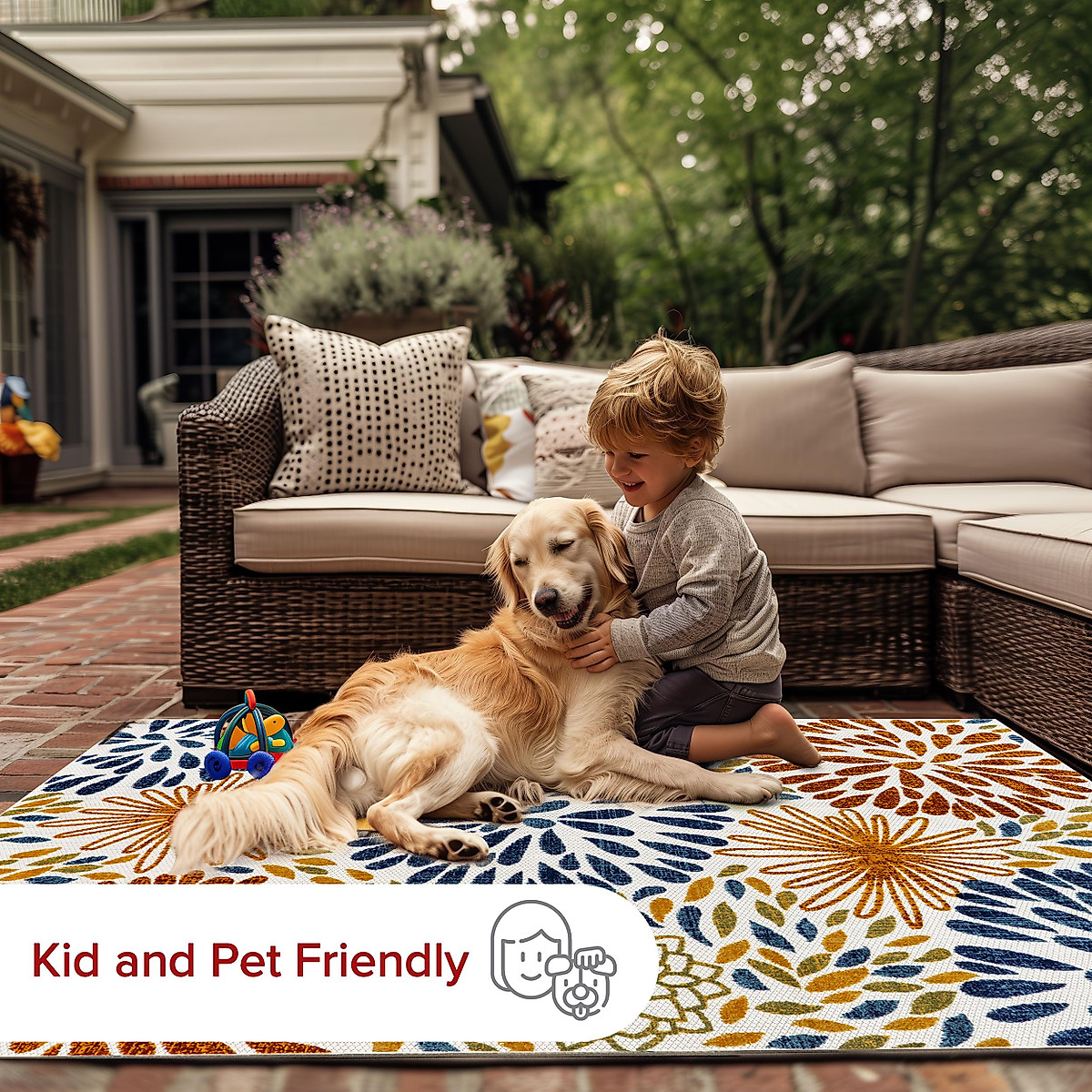 nuLOOM Monique Floral Indoor/Outdoor Area Rug, 5x8, Multi