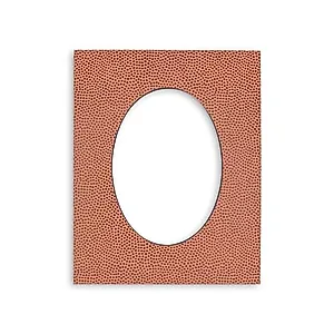 11x14 Mat Bevel Cut for 8x11 Photos - Precut Football Texture Oval Shaped Photo Mat Board Opening - Acid Free Matte to Protect Your Pictures - Bevel Cut for Family Photos, Pack of 1 Matboard Show Kit