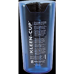 San Jamar KLC28C Kleen Spindle Mixer Sanitizing Cup, 4" Diameter x 7-3/4" Height