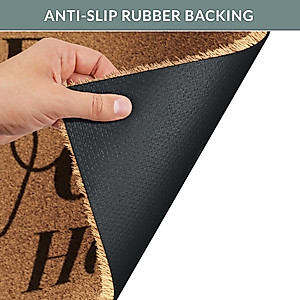 Barnyard Designs Doormat Welcome Mat for Outdoors, Large Front Door Entrance Mat, 30x17, Brown (Home Sweet Home)