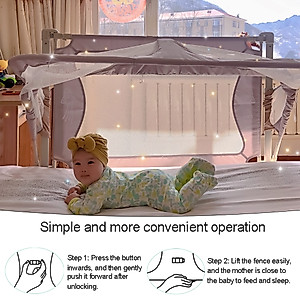 3 In 1 Baby Bedside Crib, Portable Crib,120x50cm,for Cosleeping Baby Bed,next To Me Crib,baby Side Sleeper, For Cosleeper In Bed,soft Washable Liner Cover And Sturdy Aluminum Alloy,Easy To Assemble (