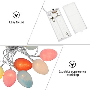 Lurrose 1 Set 10 Easter Egg String Lights Easter Egg Fairy Lights Easter Eggs Pendant Firefly Lights Easter Decoration Lights Easter Outdoor Lights Flashing Lights Soft Lamp Beads