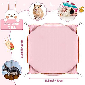 3 Pieces Small Animal Hanging Hammock Warm Pet Cage Hammock Soft Pet Sleep Nap Sack Triple-layer Hanging Hammock Bed for Chinchilla Parrot Sugar Glider Ferrets Rat Hamster Rat Playing and Sleeping