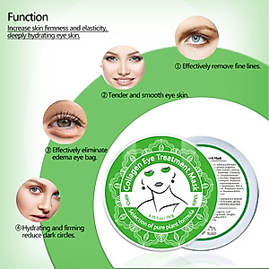 DELISOUL Collagen Under Eye Patches,Seaweed Eye Mask,Under Eye Pad For Dark Circles And Puffiness,Eye Gel Treatment Masks for Puffy Eyes,Under Eye Bags,Anti Wrinkle,Improve and Firm Eye Skin