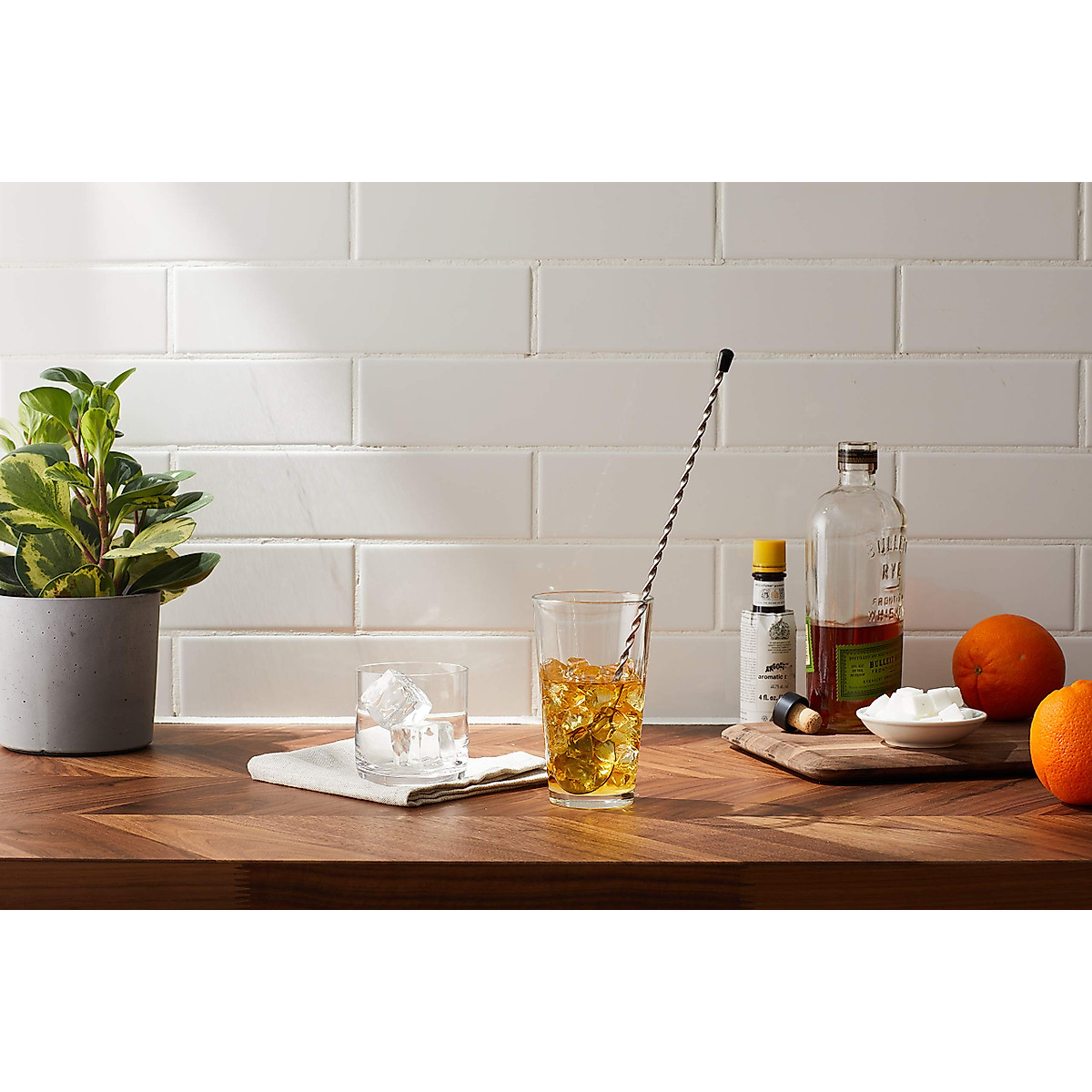 Houdini Mixing Spoon Cocktail Accessory, 13 inches, Stainless Steel