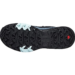 Salomon X Ultra 4 Gore-TEX Hiking Shoes for Women, Black/Stormy Weather/Opal Blue, 7.5