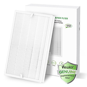 VEWIOR Air Purifier Filter, ClearAir-A7 Air Purifier Filter Replacement - 4 Stage Filtration, H13 True HEPA Filter, Activated Carbon Filter（More Particles+Sponge） for Pet Dander, Pollen, Oddors(1PCS)