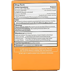 2 Packs of Hyland's Motion Sickness - 50 Tablets by Hyland's Homeopathic