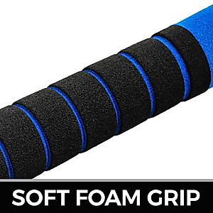 Franklin Sports MLB Kids Foam Baseball Bat + Ball Set - Jumbo Oversize Tball + Baseball Bat + Foam Ball for Kids + Toddlers - Blue - 24"