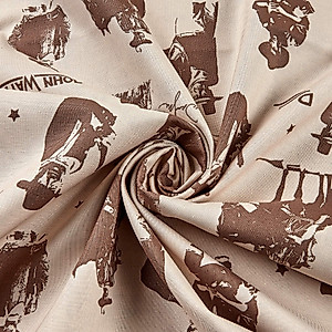 Riley Blake John Wayne Silhouettes Tan, Fabric by the Yard