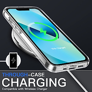 JETech 5 in 1 Case for iPhone 13 Pro Max 6.7-Inch, with 2-Pack Screen Protector and Camera Lens Protector, Non-Yellowing Shockproof Bumper Phone Cover, Full Coverage Tempered Glass Film (Clear)