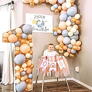 Bohemian 1st Birthday Banner - Bohemian Rainbow High Chair Banner, First Birthday High Chair Bunting Decoration, Silent and Neutral Modern Girl, Smash Cake Props, Photographer Photo Props.