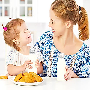 BallHull 4 OZ Plastic Juice Bottles with White lid, Reusable Clear Bulk Beverage Containers for Juice, Milk and Other Homemade Beverages, 6 Pcs.