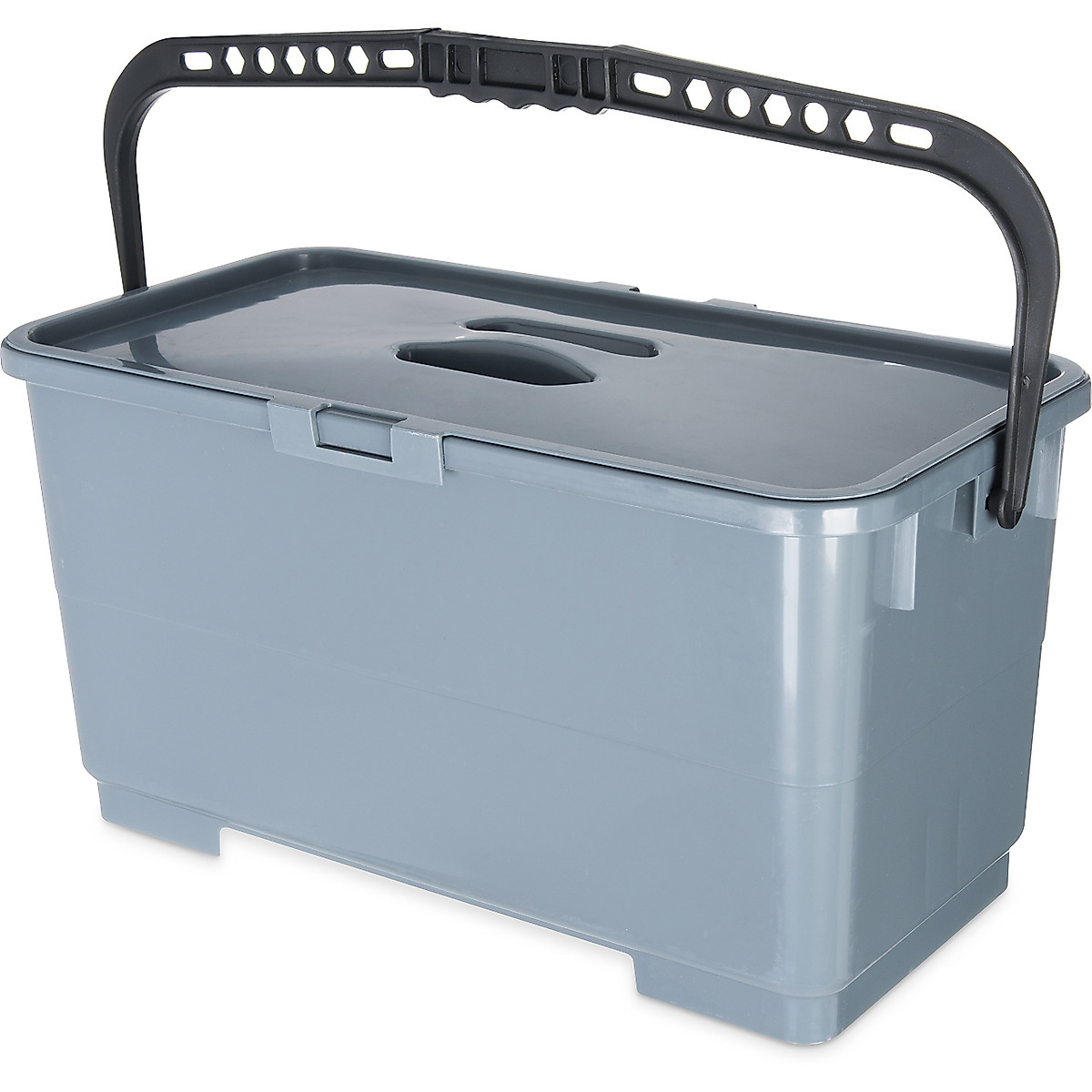 Carlisle FoodService Products Carlisle 363301923 Polypropylene Rectangular Squeegee Bucket, 6 Gallon Capacity, 20-1/2" Length x 10-1/2" Width x 11-1/4" Height, Gray(Pack of 3)