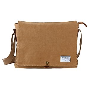 Canvas Messenger Bag, Multiple Pockets Shoulder Bag for Men, Vintage Crossbody Bag, Shoulder Laptop Bag Casual Tote Bag (khaki)