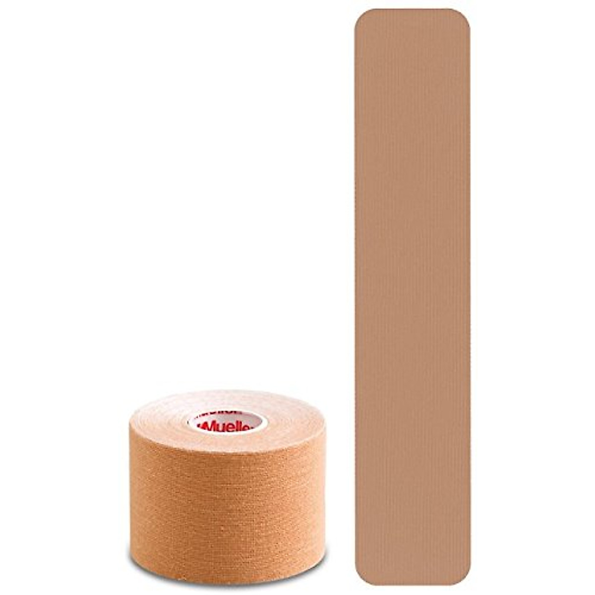 MUELLER Sports Medicine Kinesiology Tape Pre-Cut Strips, Beige, 20 Strips (2" x 9.75" each)