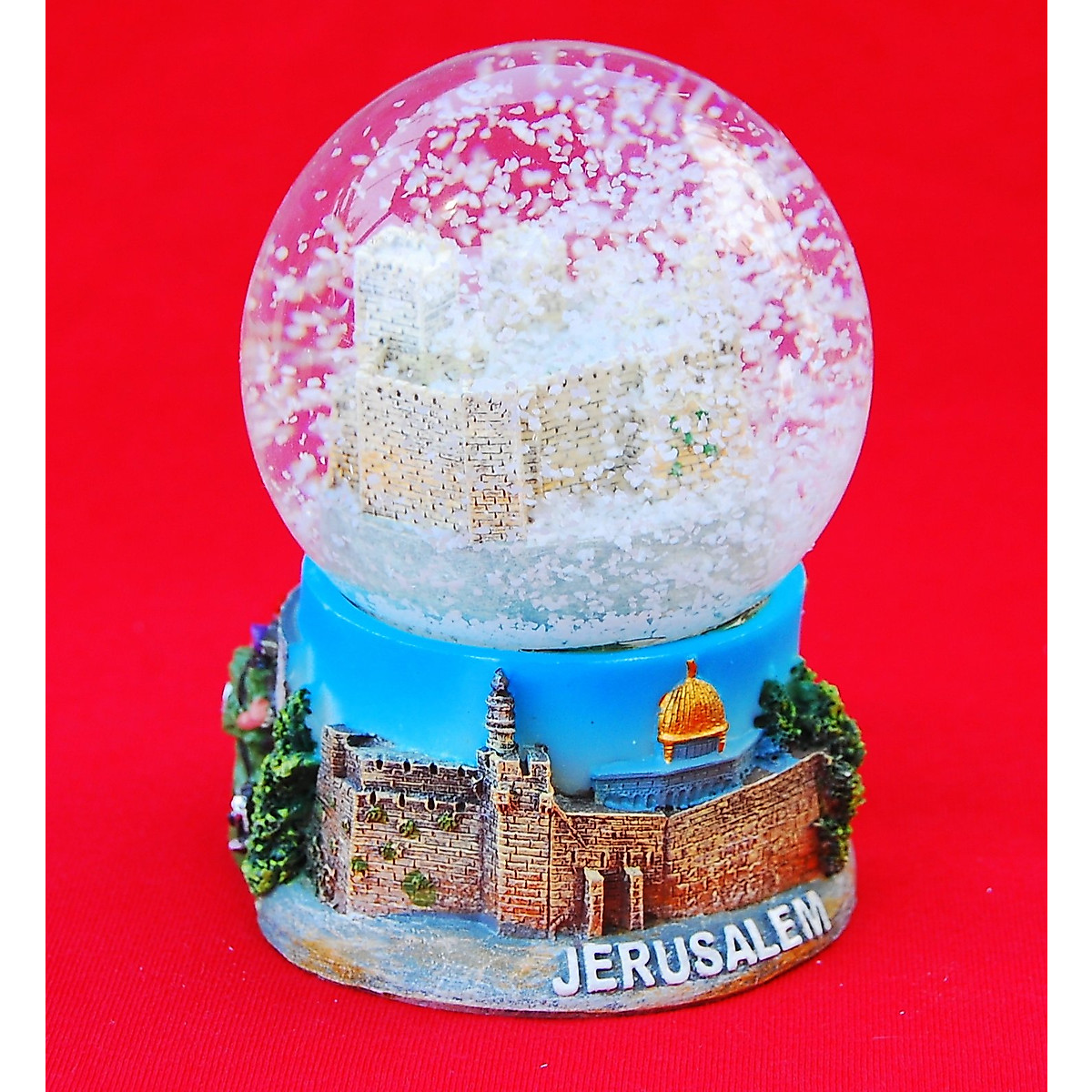 Snowdome Israel City of Jerusalem Snowglobe Holyland Souvenir.The Walls