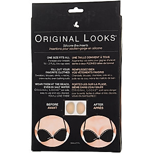 Original Looks Silicone Bra Inserts and Enhancers, One Size Fits All
