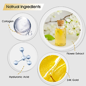 Adofect Under Eye Patches 24k Gold Under Eye Mask Puffy Eyes and Dark Circles Treatments Under Eye Bags Treatment Collagen Eye Pads for Beauty & Personal Care 30 Pairs