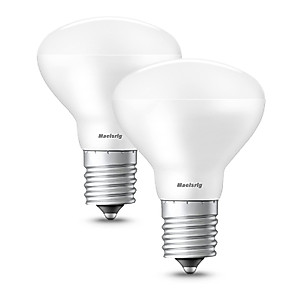 Maelsrlg E17 R14 LED Bulb Dimmable 4W(40W Equivalent) Small Light Bulb, E17 Intermediate Base, 300 Lumens, Curio Cabinet Light Bulb, Daylight White 5000K, Pack of 2