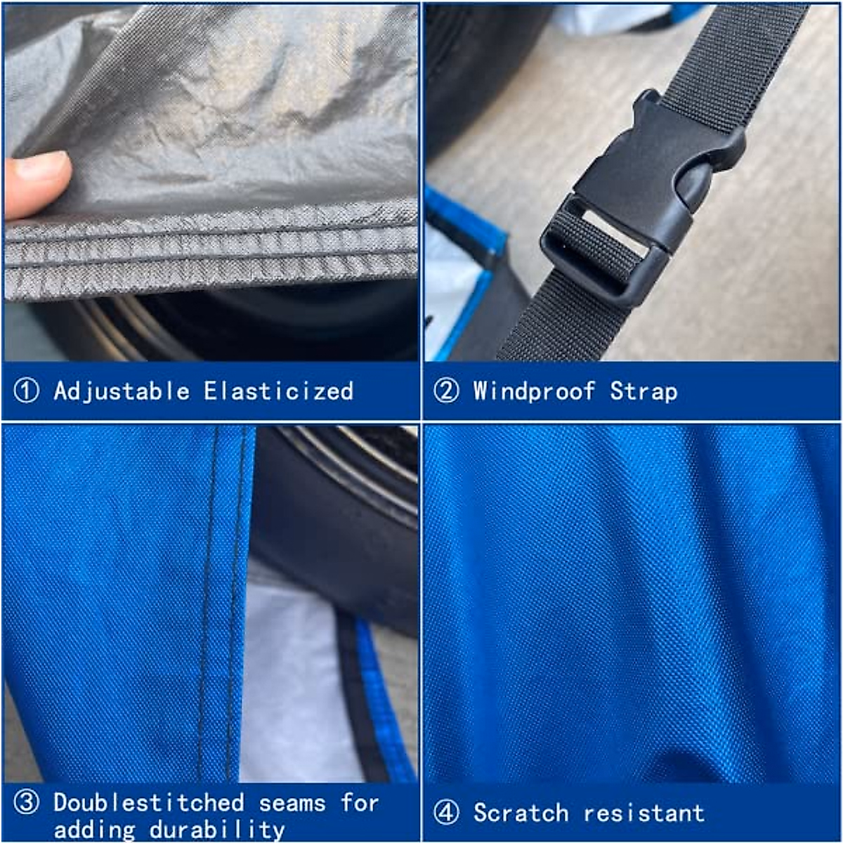 MORNYRAY Tire Covers 4 Pack,Waterproof Anti-UV Snow Sun Rain Tire Covers for RV,Truck, SUV, Trailer, Camper,Fit 27-29 Inch Tire Diameter