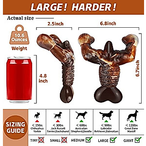 Dog Chew Toys for Aggressive Chewers Indestructible Dog Toys,Real Bacon Flavored,MOXIKIA Tough Dog Bone Chew Toy Durable Dog Toys for Medium/ Large breed Dogs, Best Extreme Chew Toys to Keep Them Busy