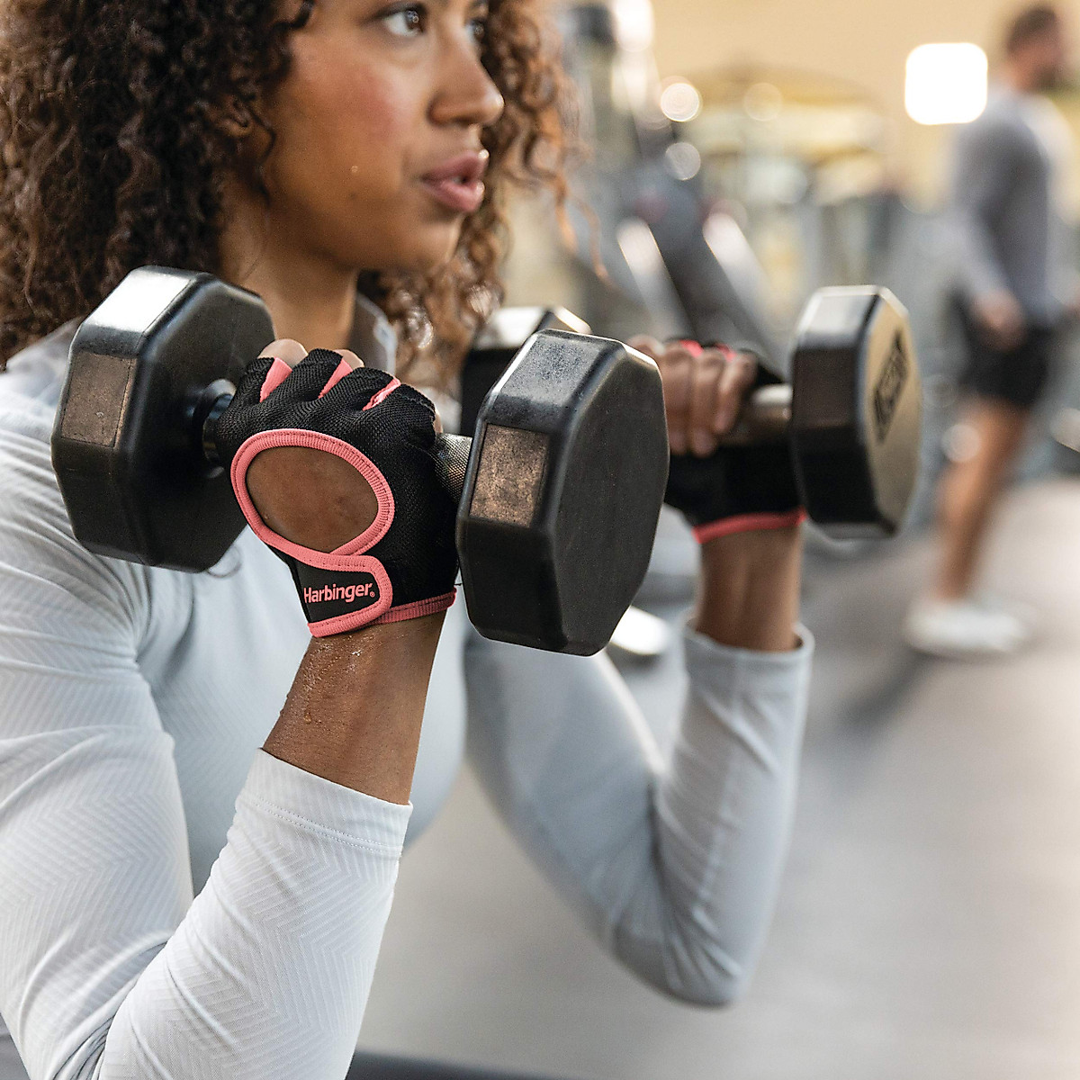 Harbinger Women's Power Gloves for Weightlifting, Training, Fitness, and Gym Workouts with StretchBack Comfort Black Medium