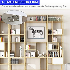 22 Pack Stainless Steel L Corner Brackets 100X25X2mm Heavy Duty L Bracket Joint Right Angel Corner Brace for Wood Cabinets Furniture