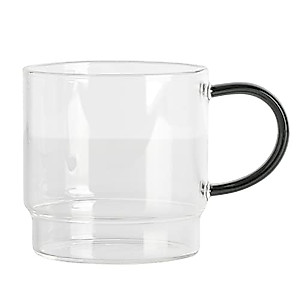 Gibson Soho Lounge Stackable Glass Mugs with Rack, Glass, 4-Piece